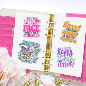 Sarcastic Stickers Png Bundle, Funny Printable Stickers Png, Cricut ...