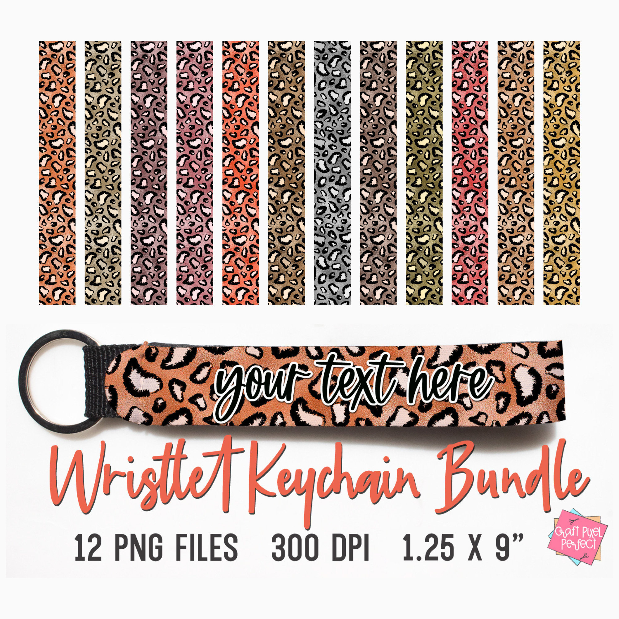 Wristlet Keychain Sublimation Backgrounds, Key Fob Wristlet Bundle ...