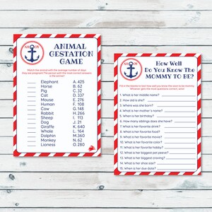 Nautical Baby Shower Games Package, Nautical Baby Shower Printable ...