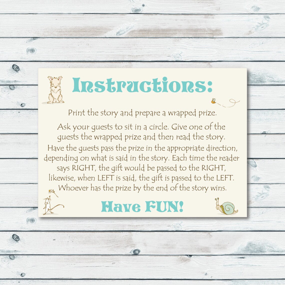 Left Right Baby Shower Game Printable, Left or Right Storybook Baby ...
