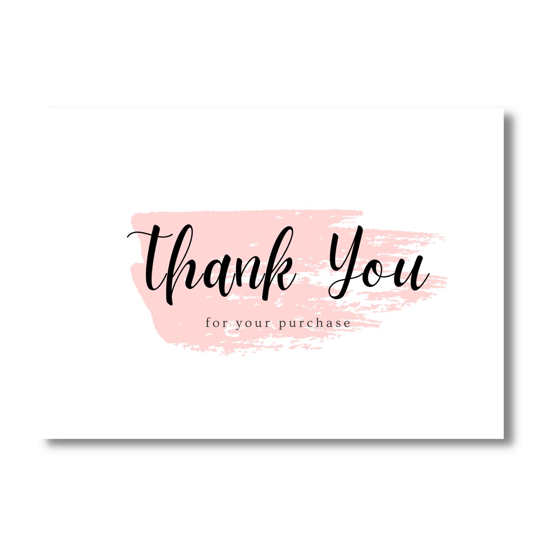Printable Thank You for Your Purchase Foldable Card - Etsy