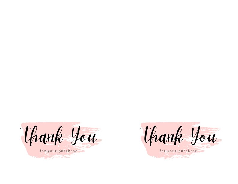 Printable Thank You for Your Purchase Foldable Card - Etsy