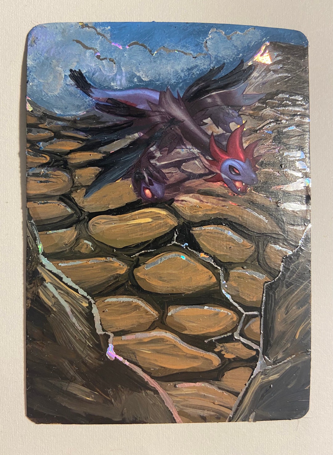 Hydreigon Painted Pokémon Card holo Foil - Etsy