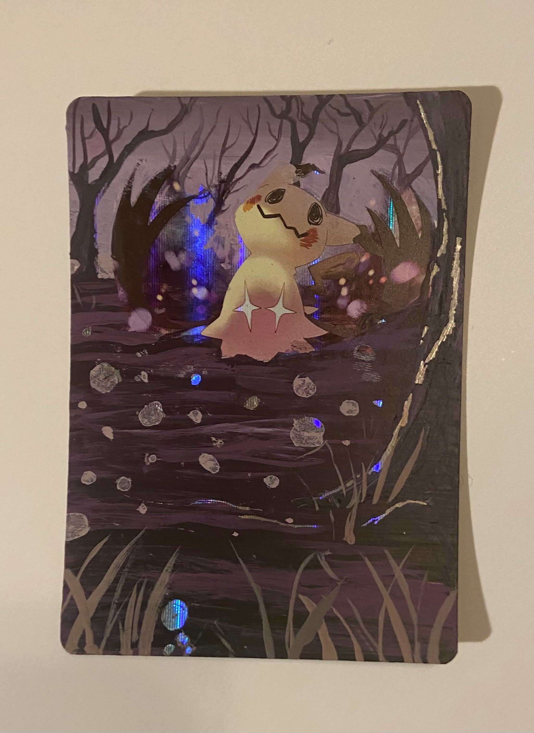 Mimikyu Painted Pokémon Card Holo - Etsy