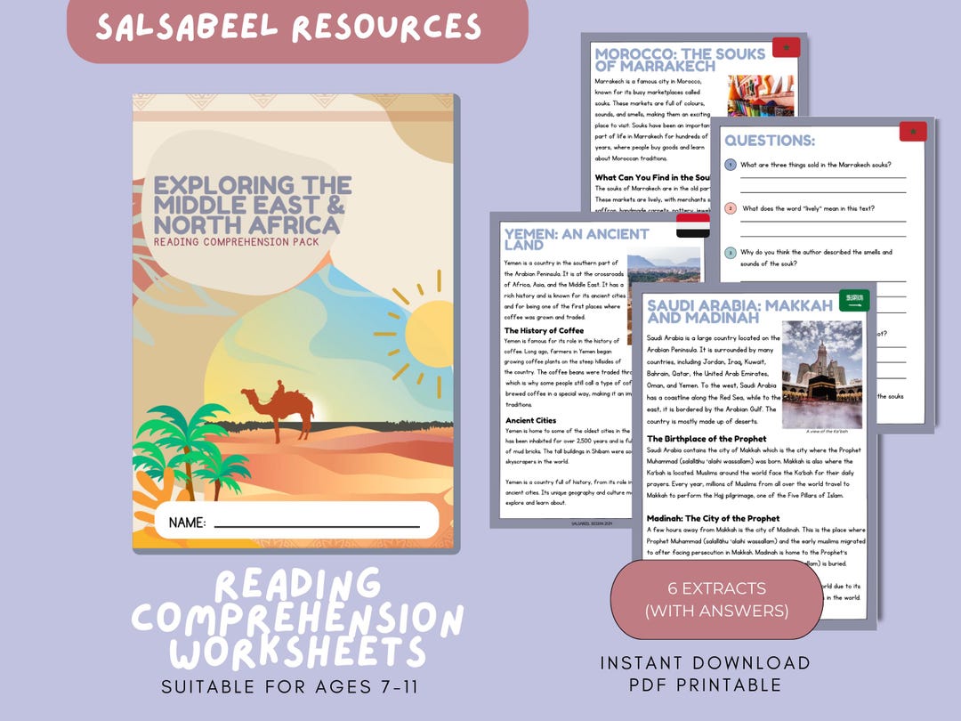 English Reading Comprehension Pack | Arab Middle East & North Africa ...
