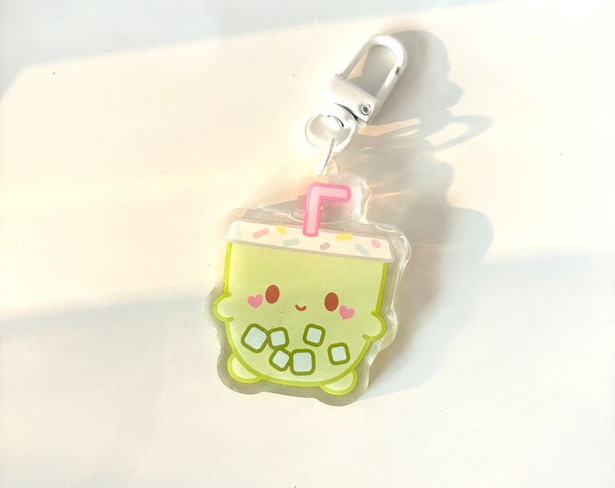 Cute Matcha Latte Acrylic Charm/keychain/planner Charm/ Sprinkles - Etsy