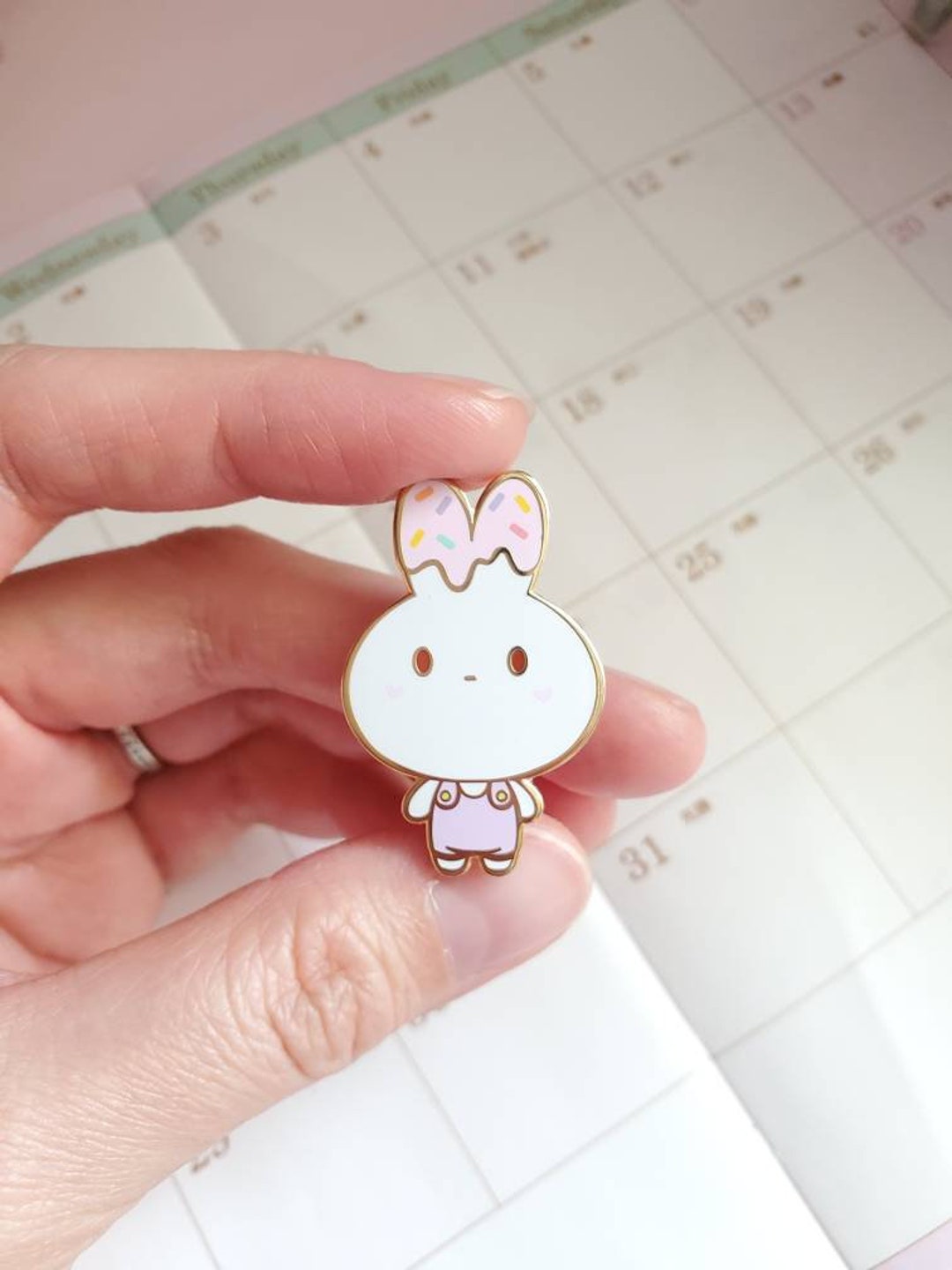 Cute Kawaii Bunny Enamel Pin, Bunny Pin, Kawaii Pin, Cute Pin, Cute ...