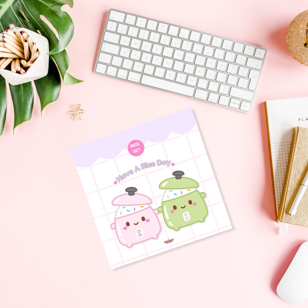 Rice Set Art Print/ Cute Art Print/ Rice/ Rice Cooker / Greeting Card ...