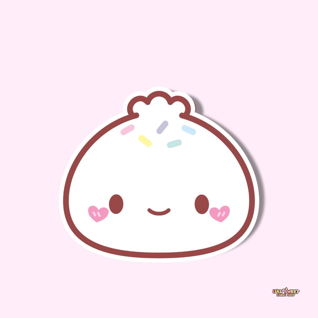 Cute Dumpling Die Cut Vinyl Stickers, Cute Sticker, Dumpling Sticker ...