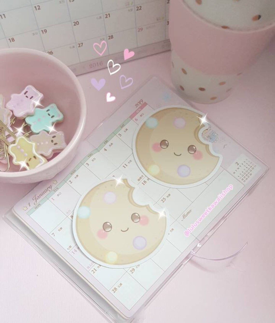 Cute Kawaii Cookie Sticker Pastel Cute Planner Sticker Cute - Etsy