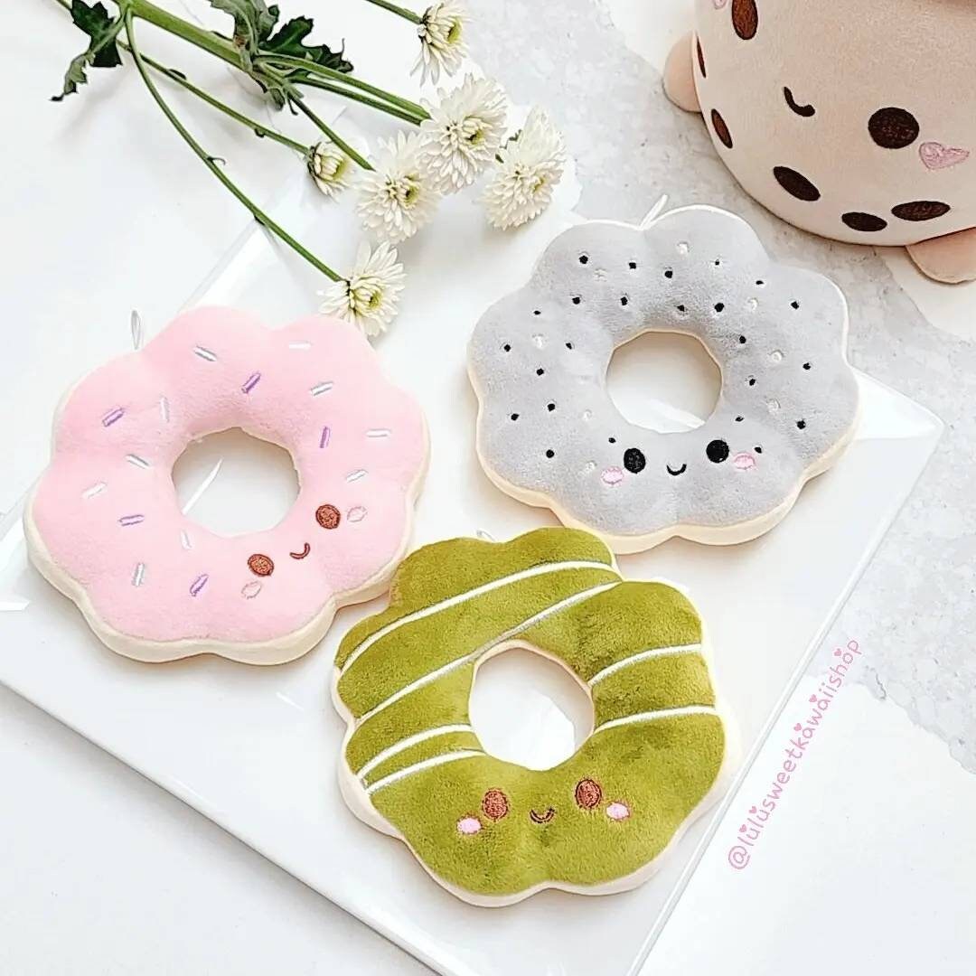 Mochi Donut Plushies Cute Plush Keychain Plush Donut - Etsy