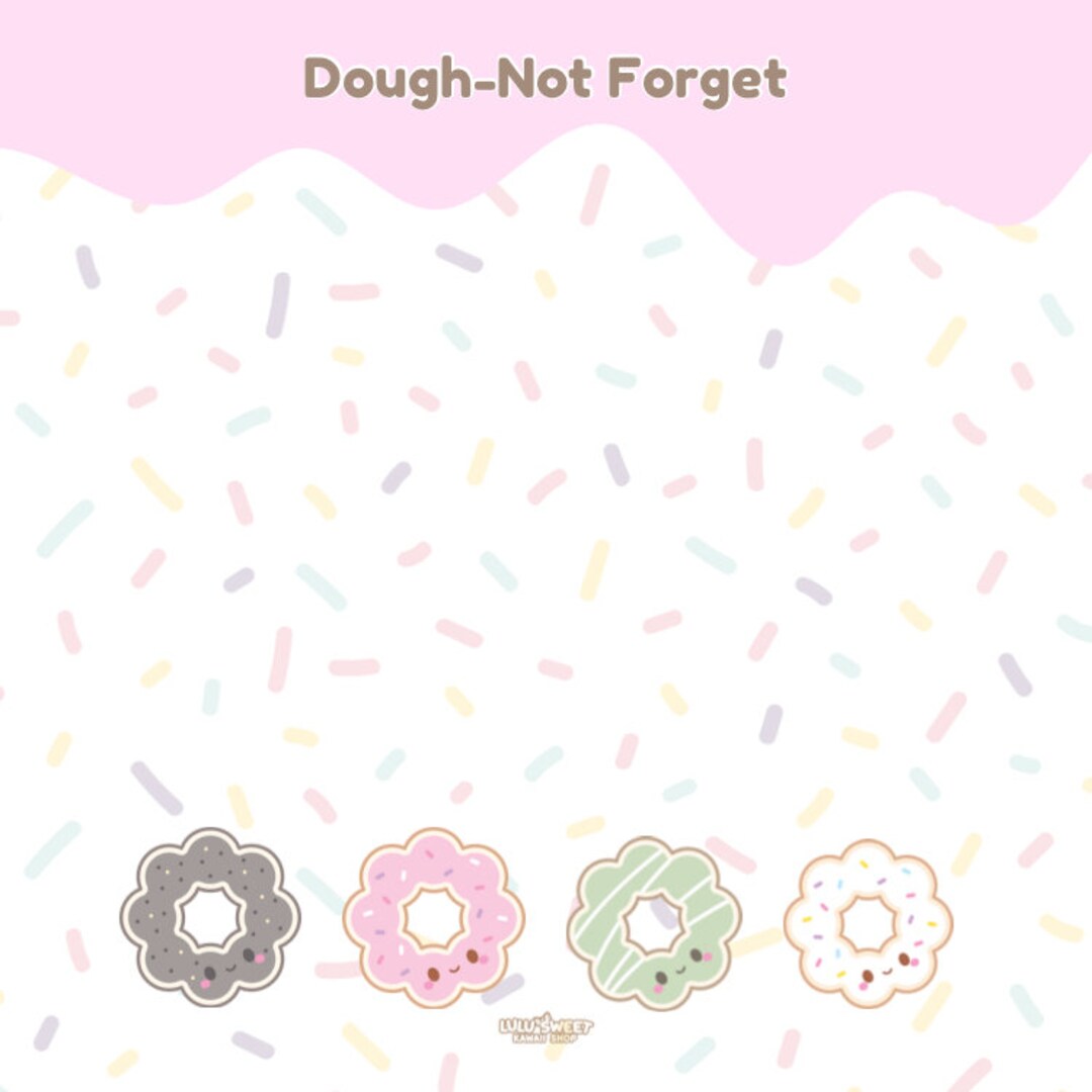 Mochi Donut Sticky Notes, Kawaii Stationery, Memo Pad, Post It Notes ...