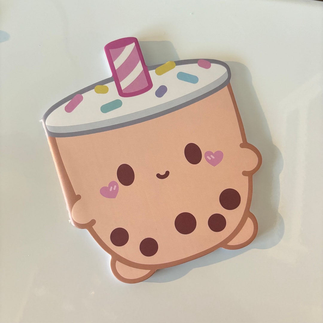 Mini Boba Die Cut Notebook, Food Gift, Stationery, Greeting Card ...