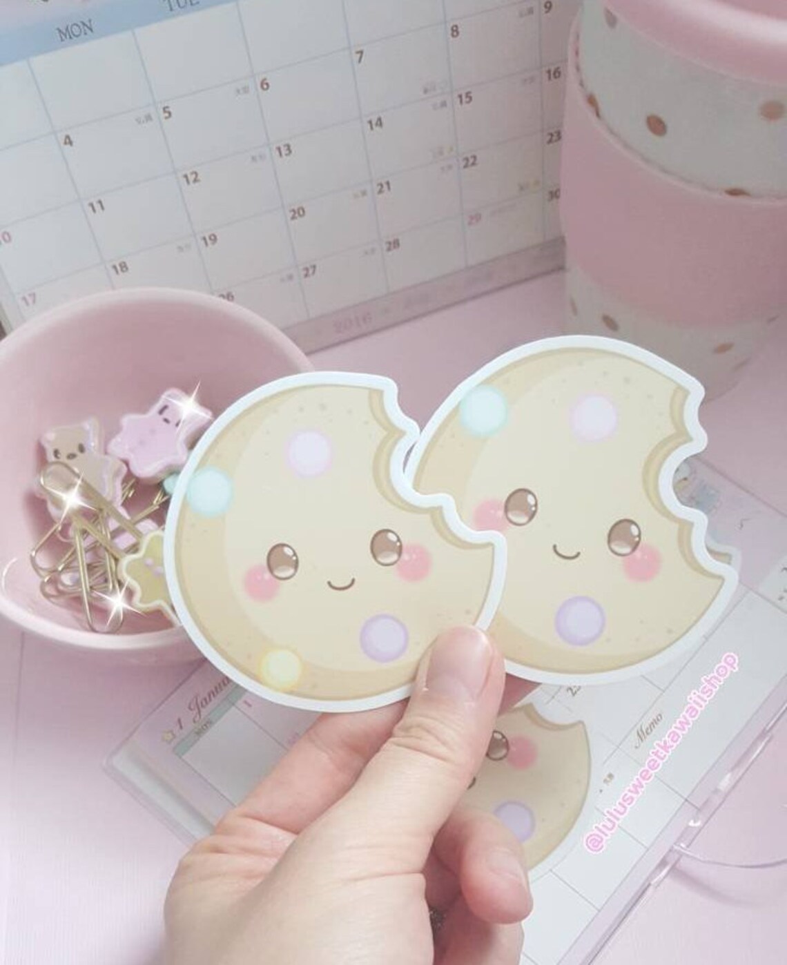 Cute Kawaii Cookie Sticker Pastel Cute Planner Sticker Cute - Etsy