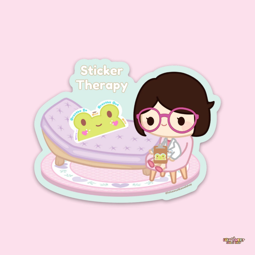 Sticker Therapy Die Cut Vinyl Stickers, Mental Health Stickers ...