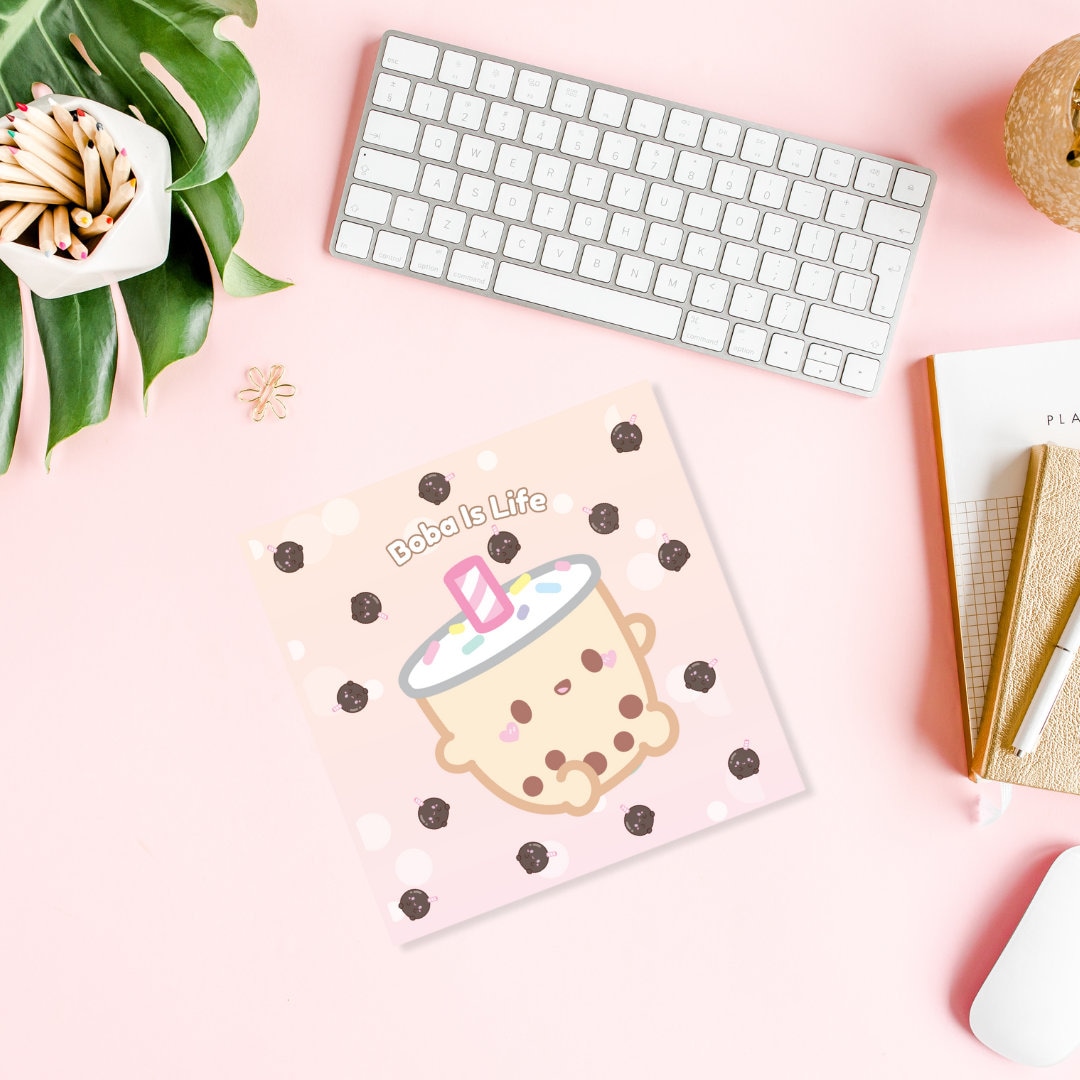 Boba is Life With Tapioca Art Print/ Cute Art Print/ Boba/ Greeting ...