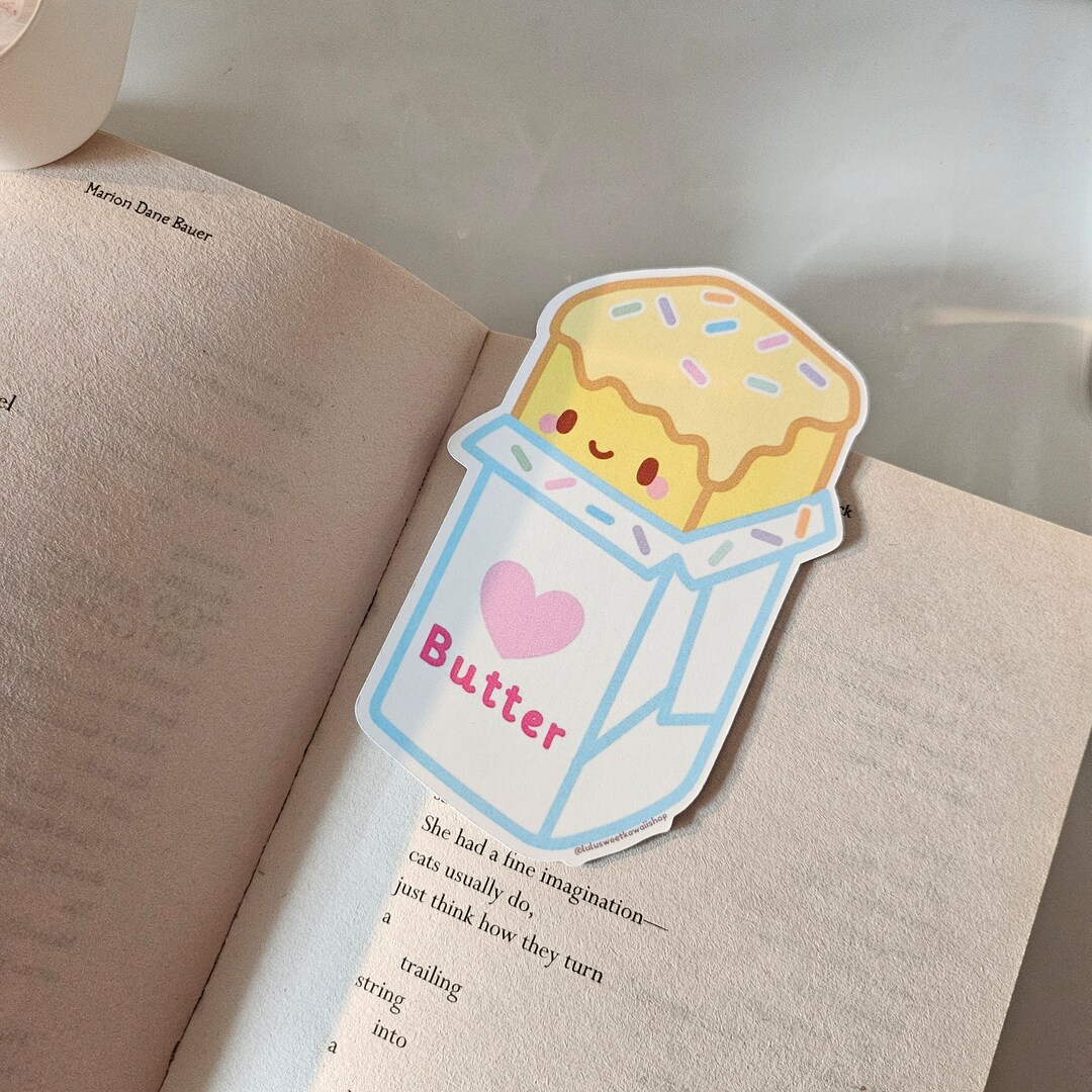 Butter Bookmark, Cute Bookmark, Baker Gift, Stationery, Book Lover ...