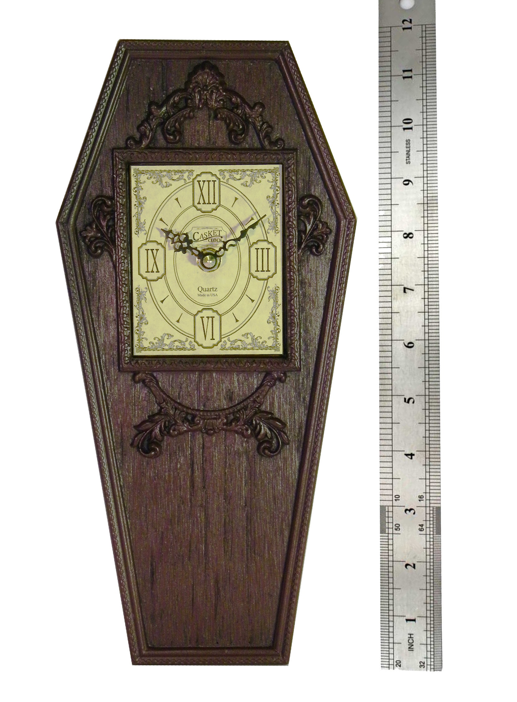 The Original Casket Clock. Brown Classic - Etsy