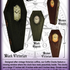 The Original Coffin Clock. Black Classic - Etsy