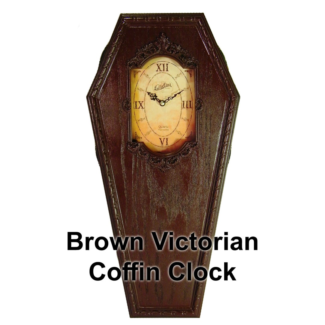 The Original Coffin Clock. Brown Victorian - Etsy