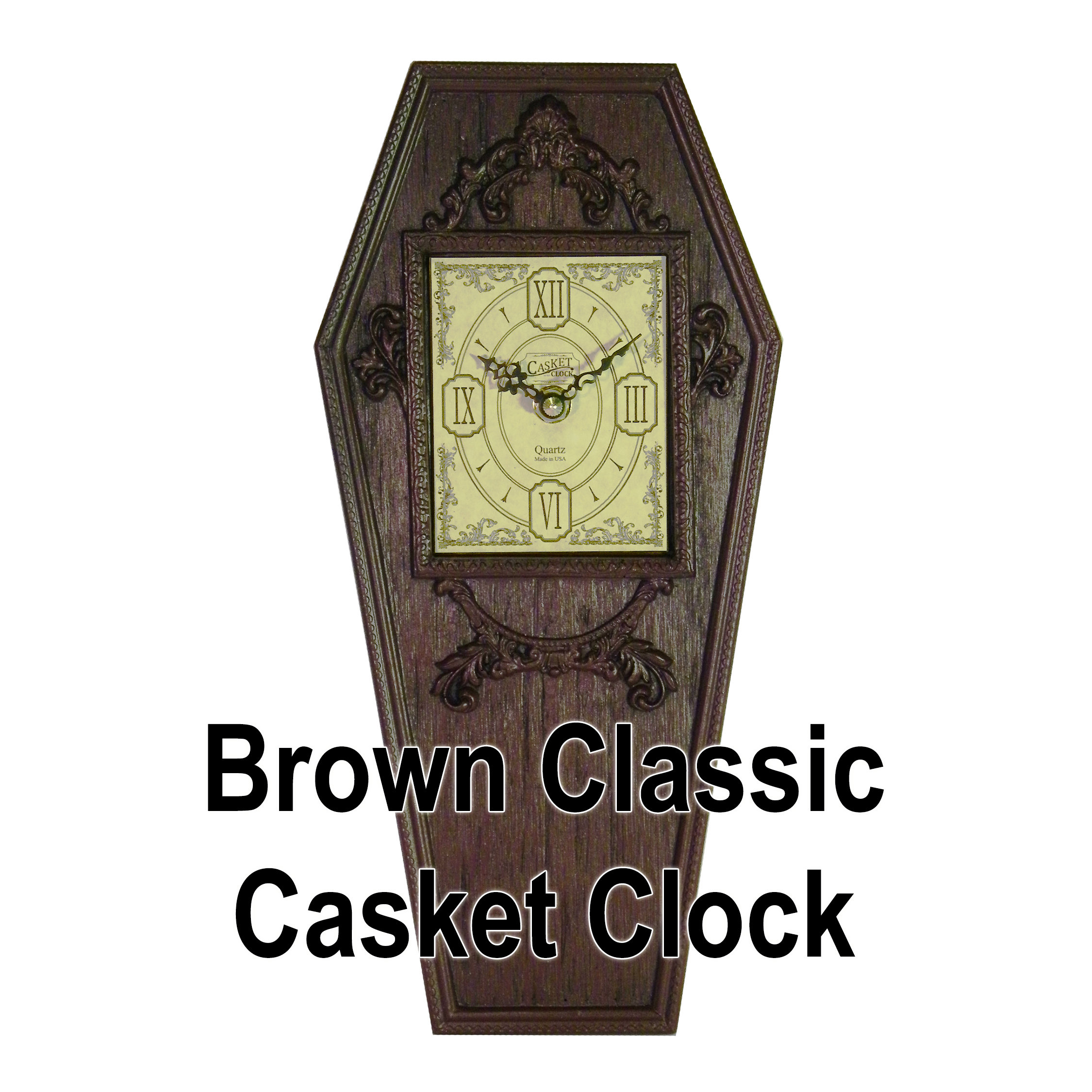 The Original Casket Clock. Brown Classic - Etsy