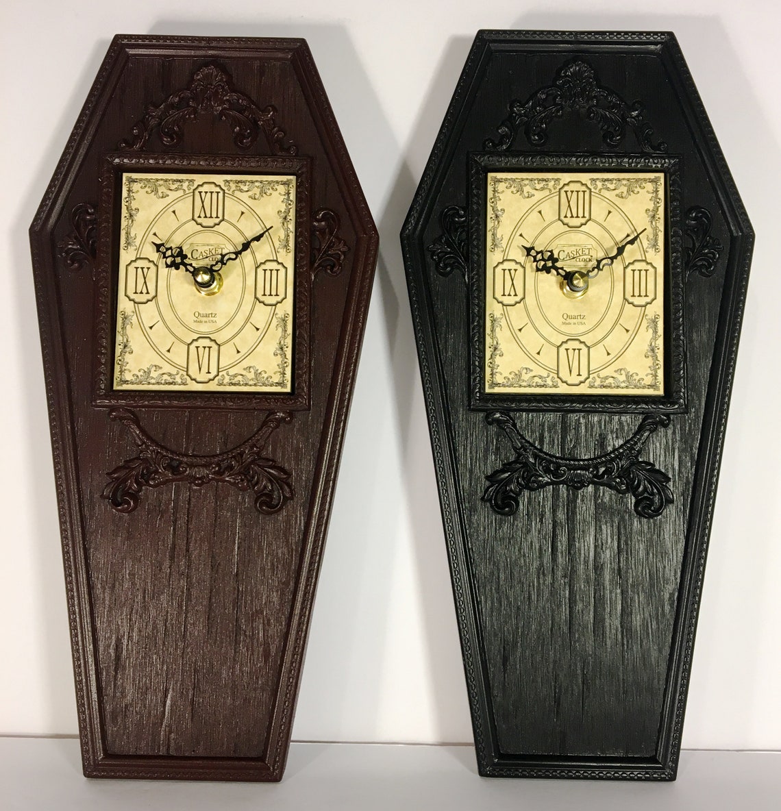 The Original Casket Clock, Black Classic - Etsy