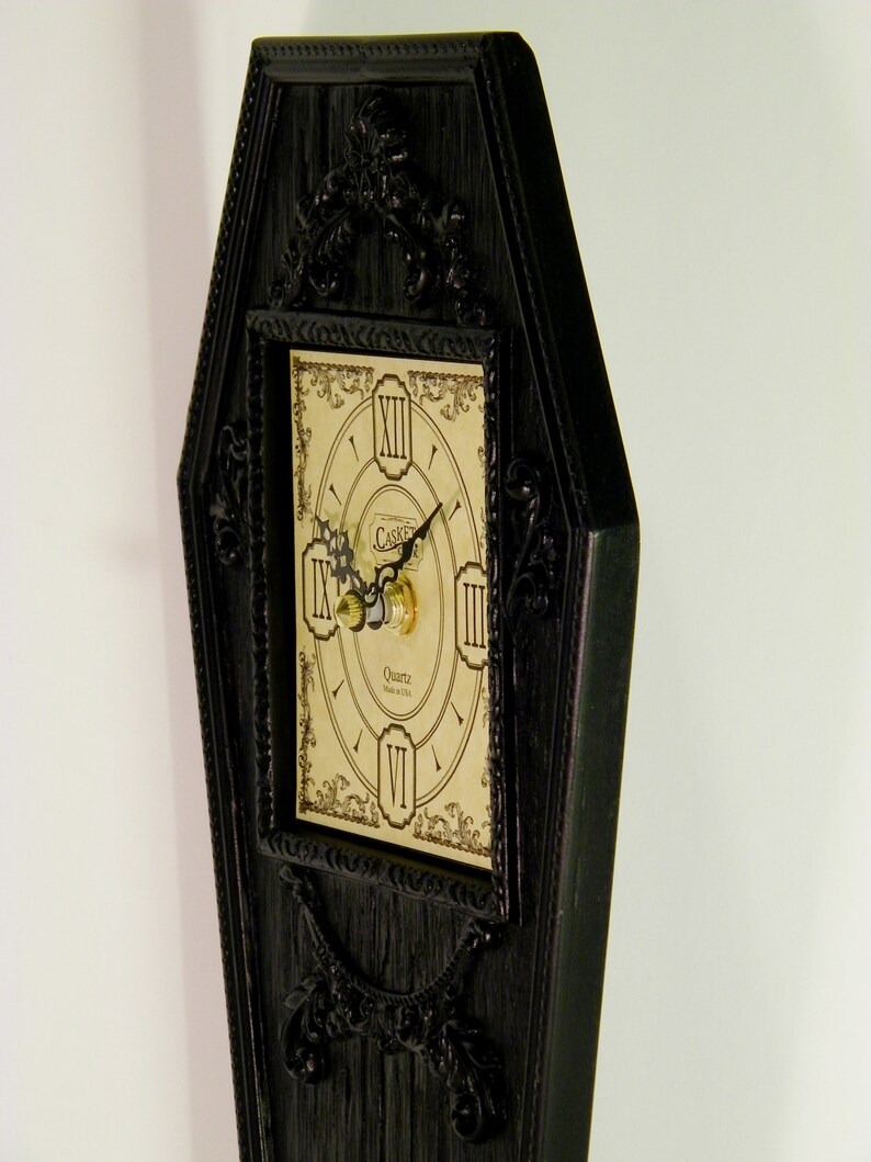 The Original Casket Clock, Black Classic - Etsy