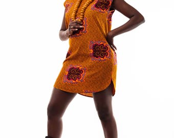 African Print Shift Dresses Short Ankara Dress Short Ankara Shift Dress ...