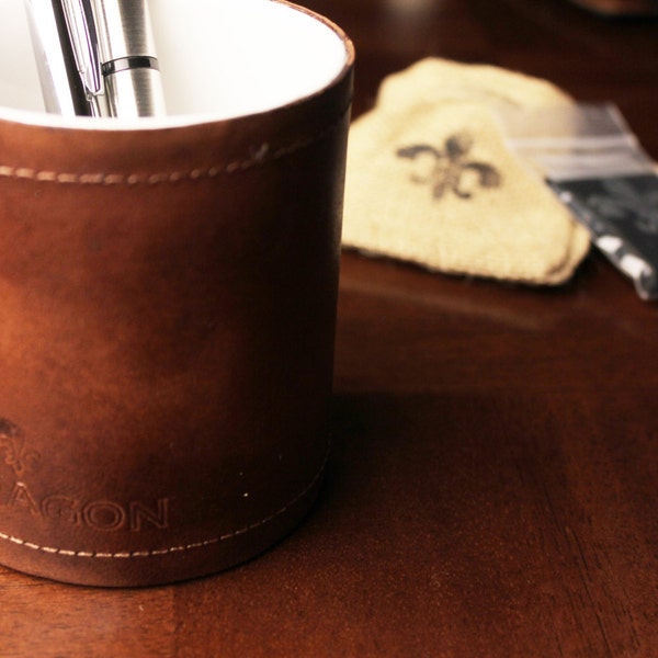 Leather Pen Holder - Etsy