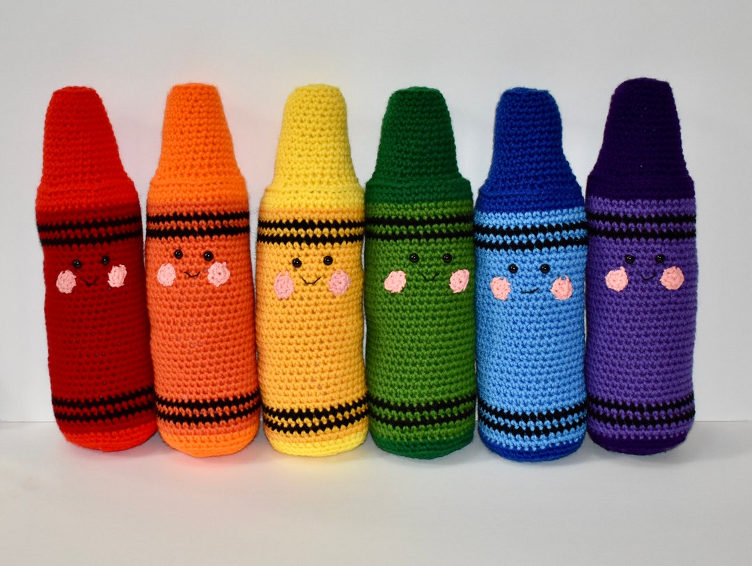 Crochet Crayon/ Crayon Amigurumi/ Stuffed Crayon/ Crayon Plush/ Teacher ...