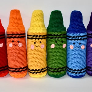 Crochet Crayon/ Crayon Amigurumi/ Stuffed Crayon/ Crayon Plush/ Teacher ...