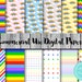 Rainbow Digital Papers Colors of the Rainbow Scrapbook - Etsy