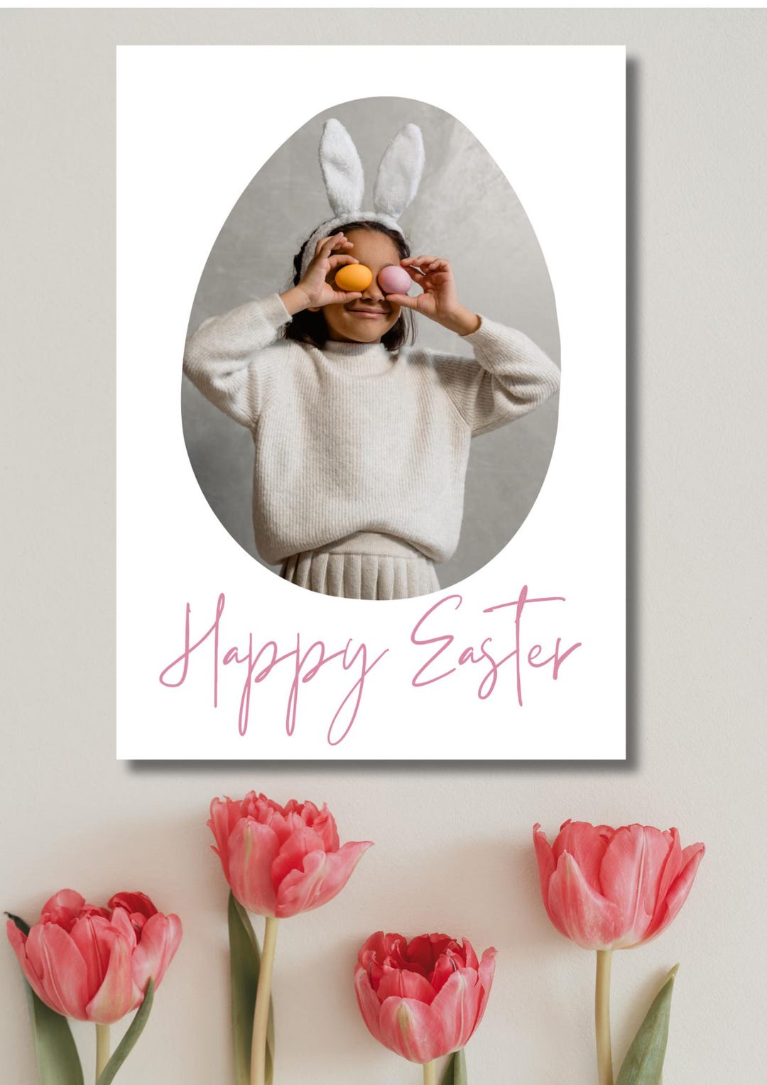 Minimalist Digital Easter Cards Canva Editable Printable Templates ...