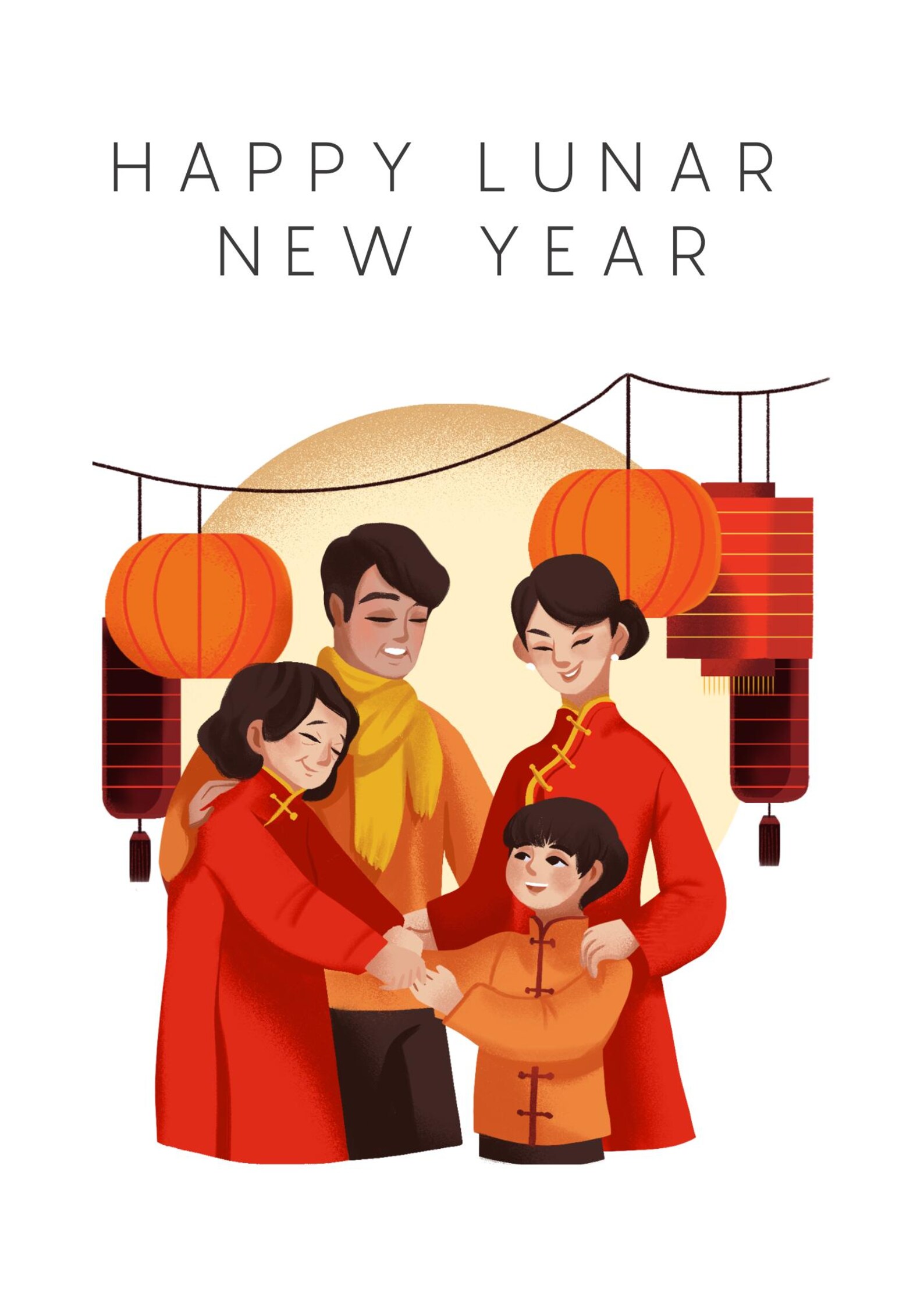 Set of 10 Digital Lunar New Year Cards Canva Editable Printable ...