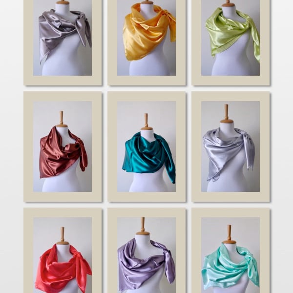 Satin Square Bandanna - Etsy