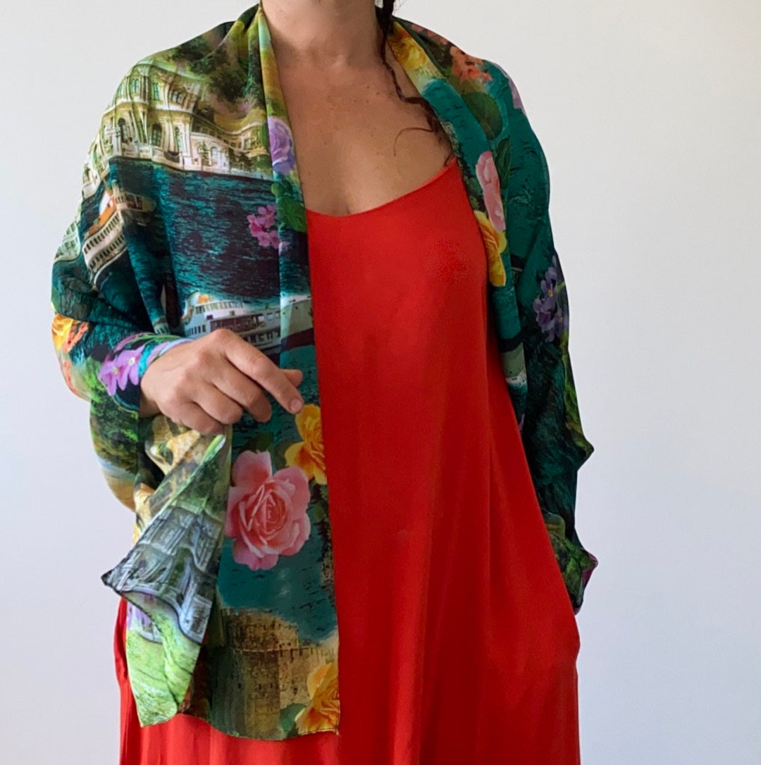 Green Chiffon Shawl, Colorful Chiffon Shawl Scarf, Summer Scarf ...