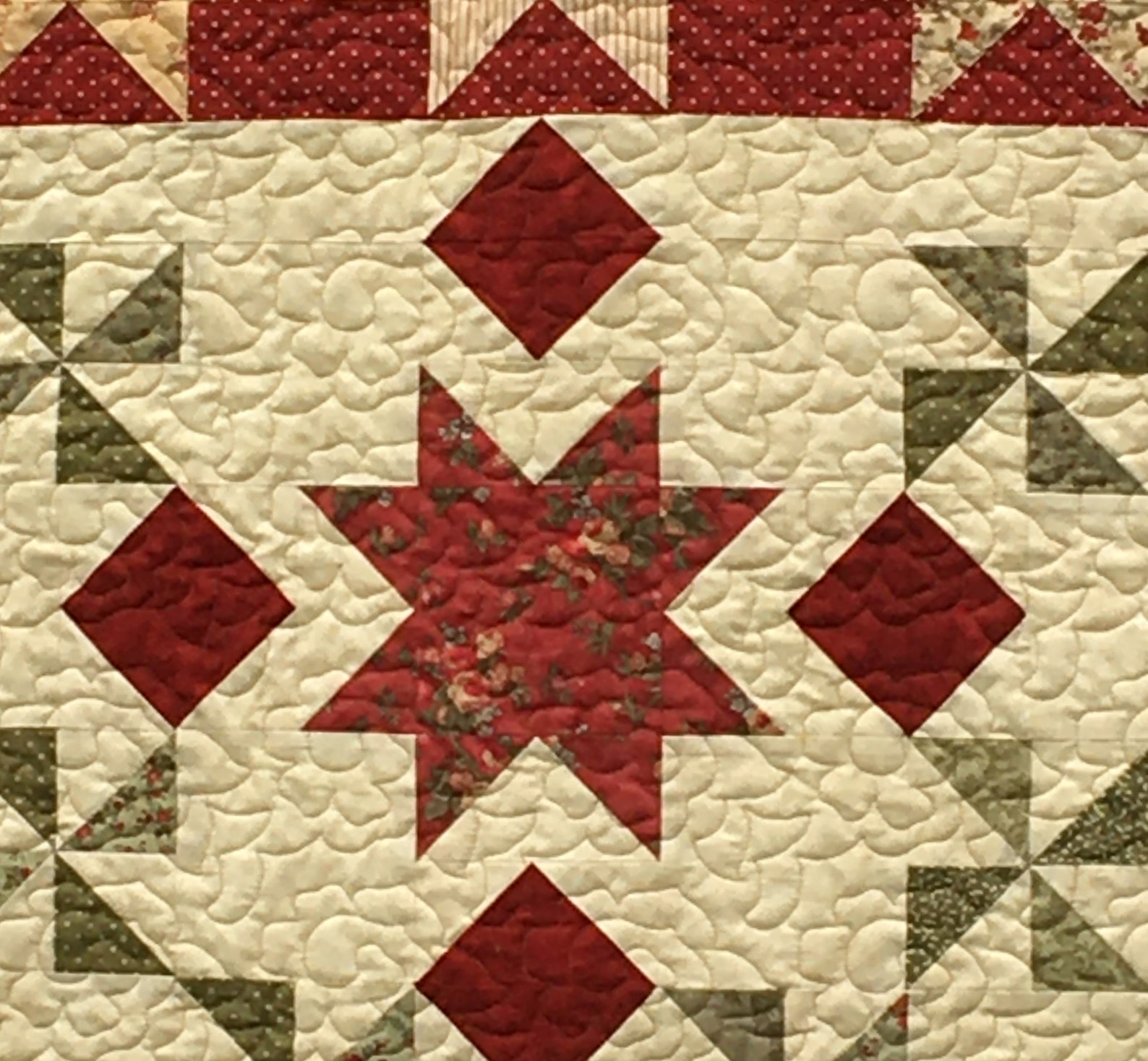Red and Green Star Quilt for Sale, holiday Stars is a Lap/throw Size ...