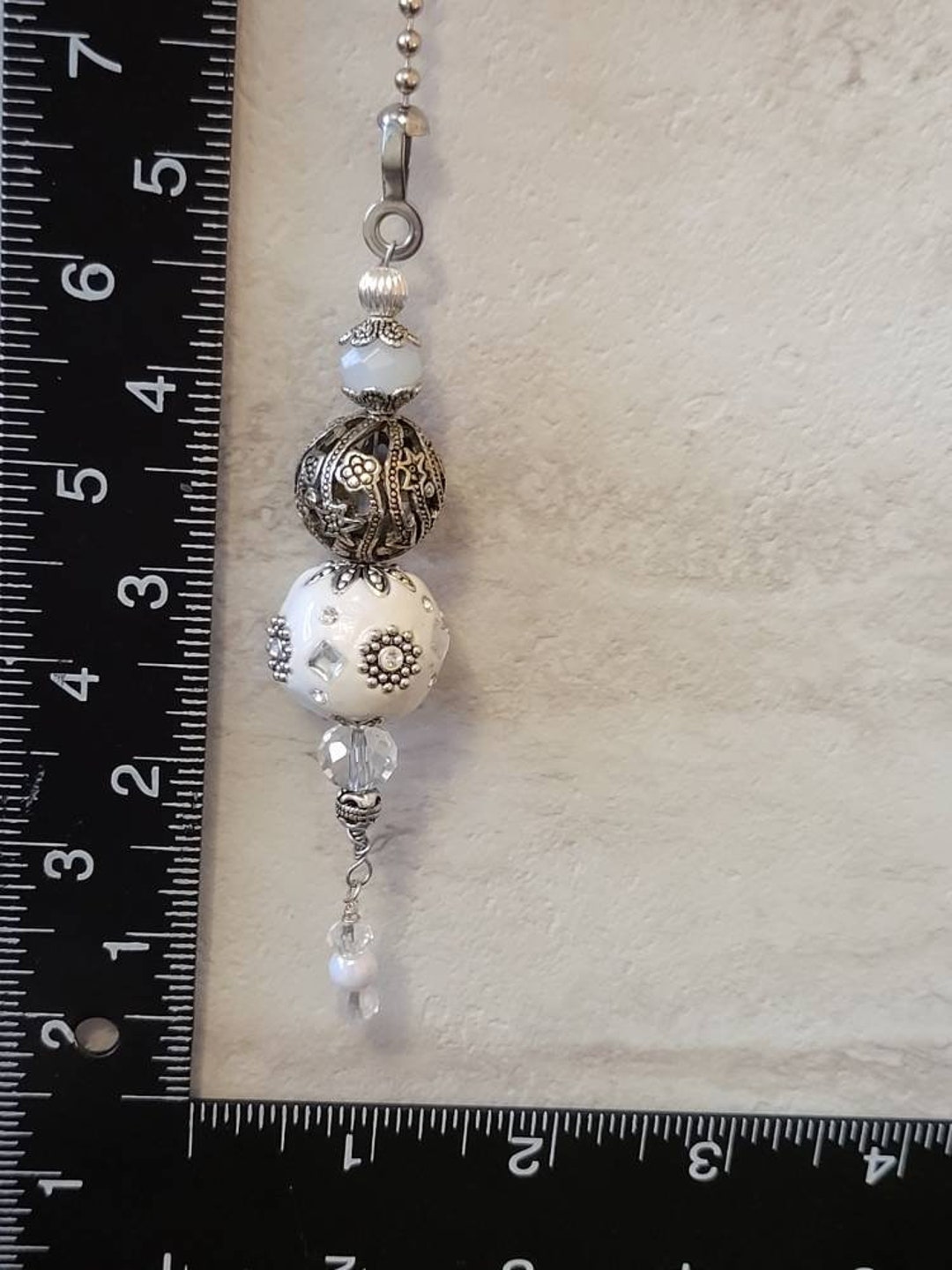 Ornate Beaded, Ceiling Fan Chain Pull, Light Pull, Lamp Pull, Home ...