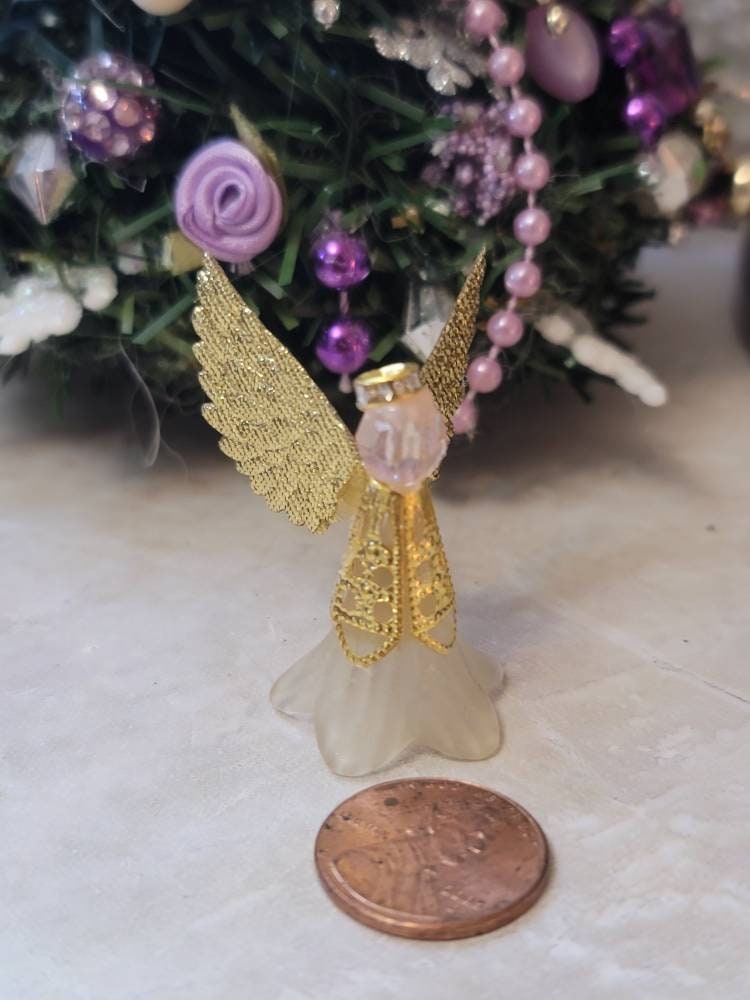 Miniature Angel Tree Topper Approximately 1 1/2 H - Etsy