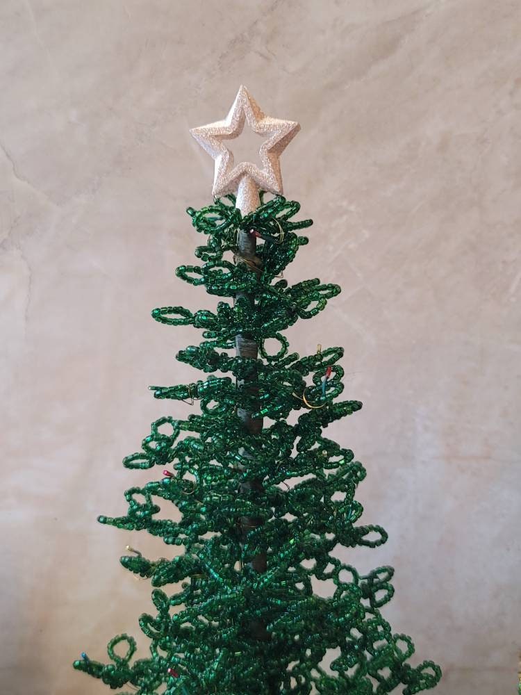 Miniature Tree Topper for Westrim, Beaded, Miniature Christmas ...