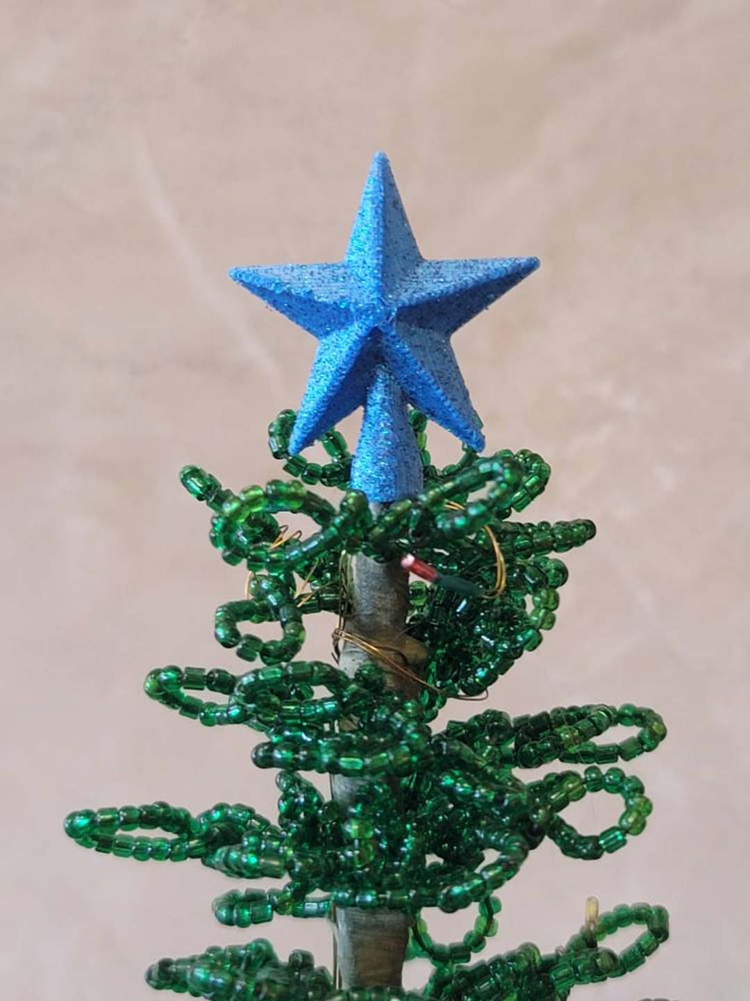 Miniature Tree Topper for Westrim, Beaded, Miniature Christmas ...