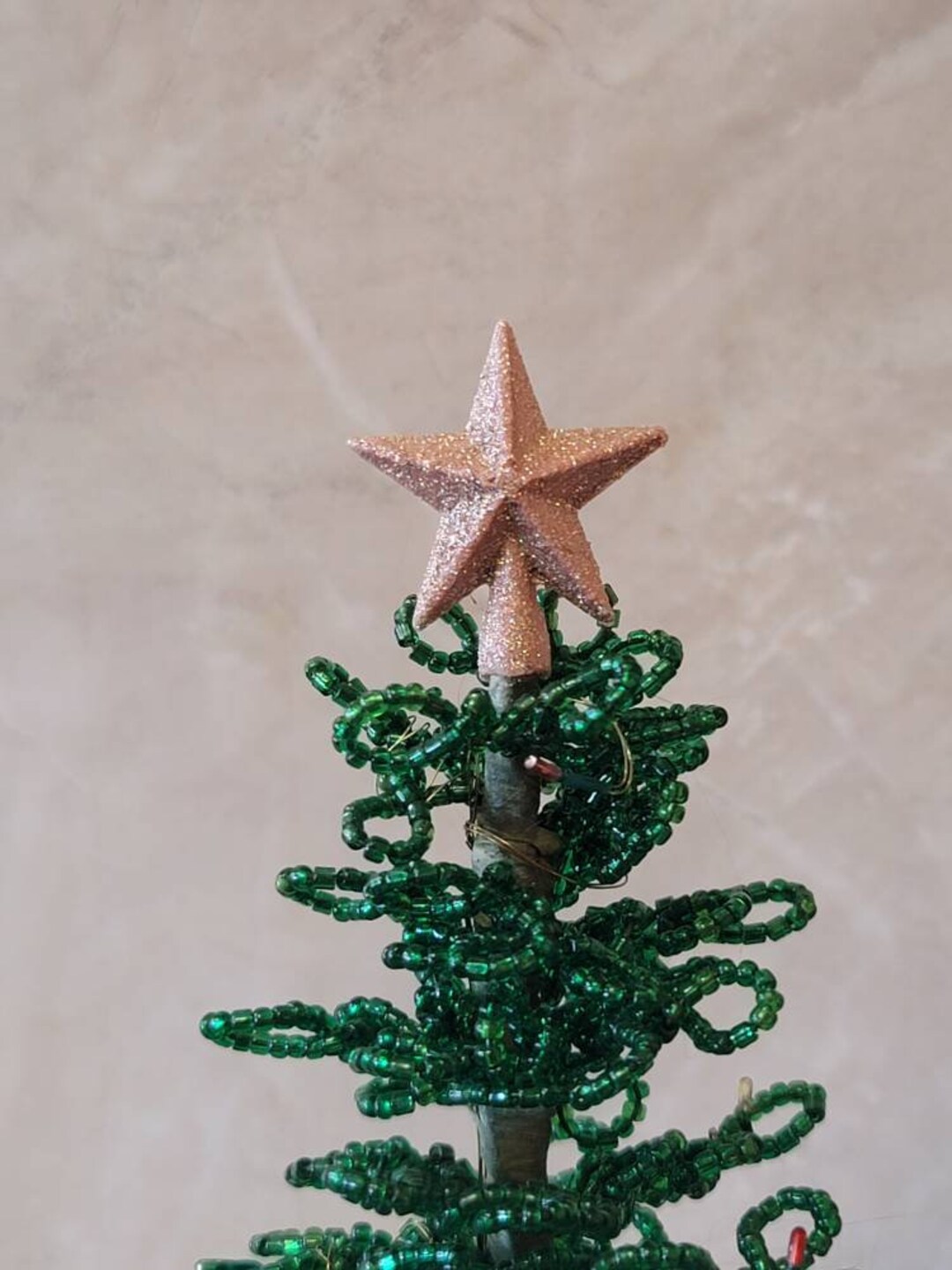 Miniature Tree Topper for Westrim, Beaded, Miniature Christmas ...
