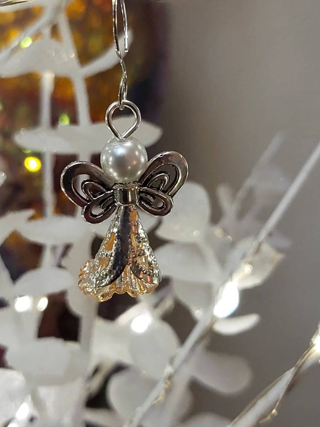 Mini Angel Ornament, Pendant, Charm Memorial, Guardian Angel Miniature ...