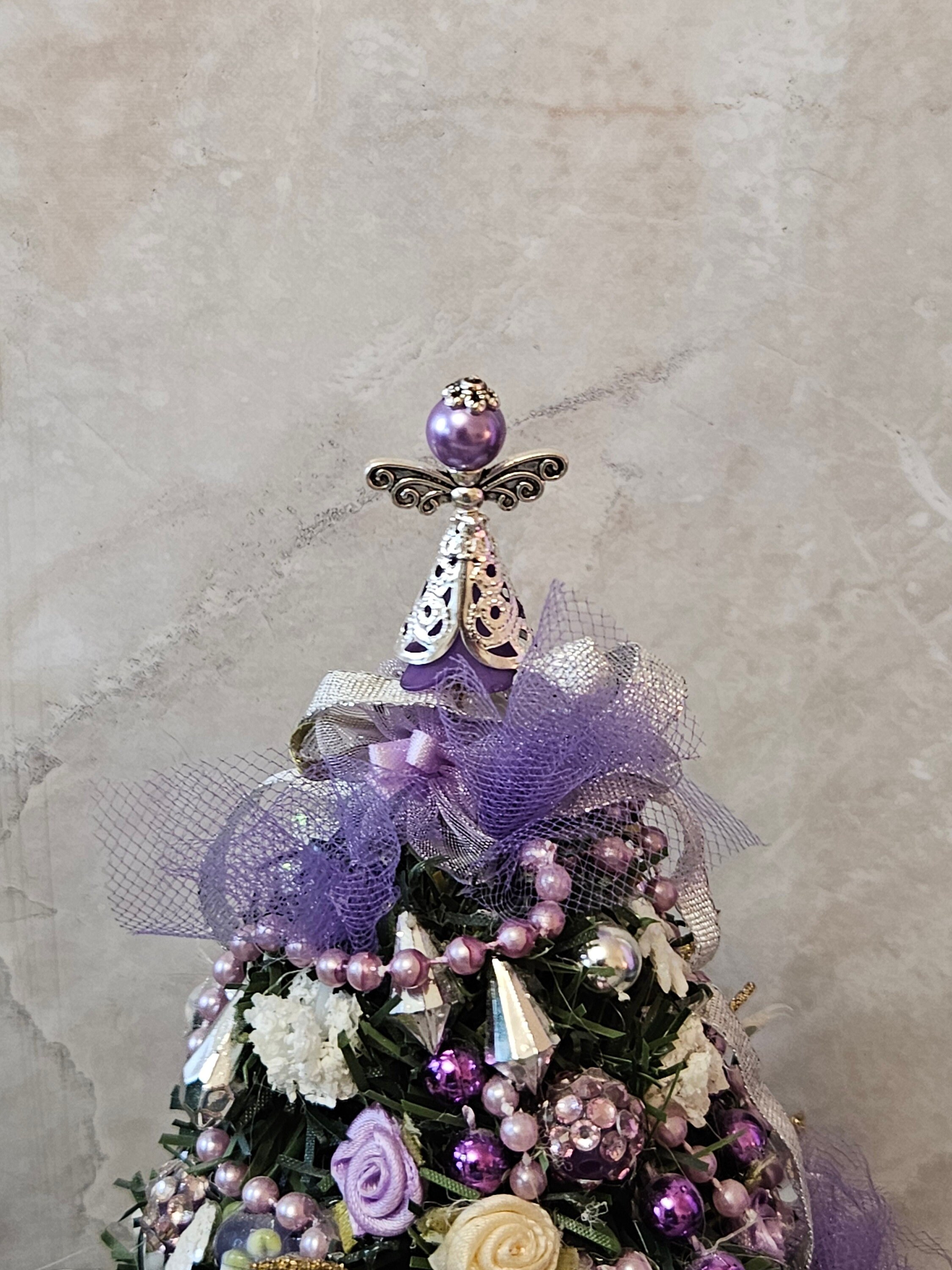 Miniature Angel Tree Topper for Westrim Beaded Miniature Christmas Tree ...