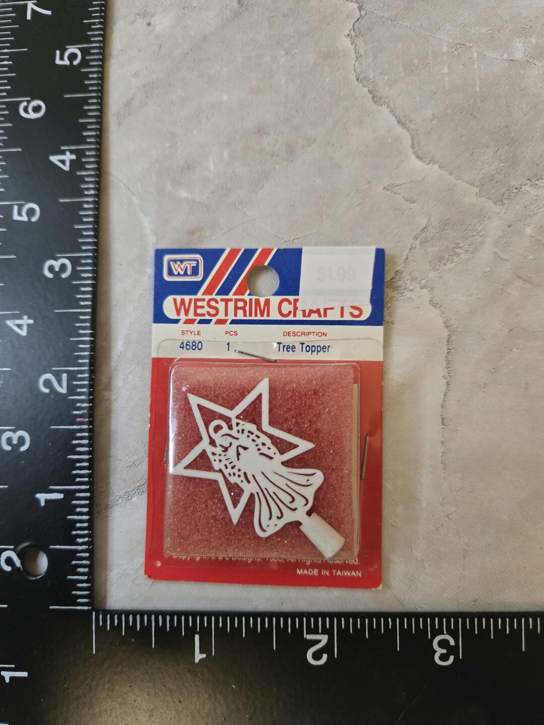 Westrim Crafts Vintage Mini White Enamel Filigree Tree Topper, Sealed ...