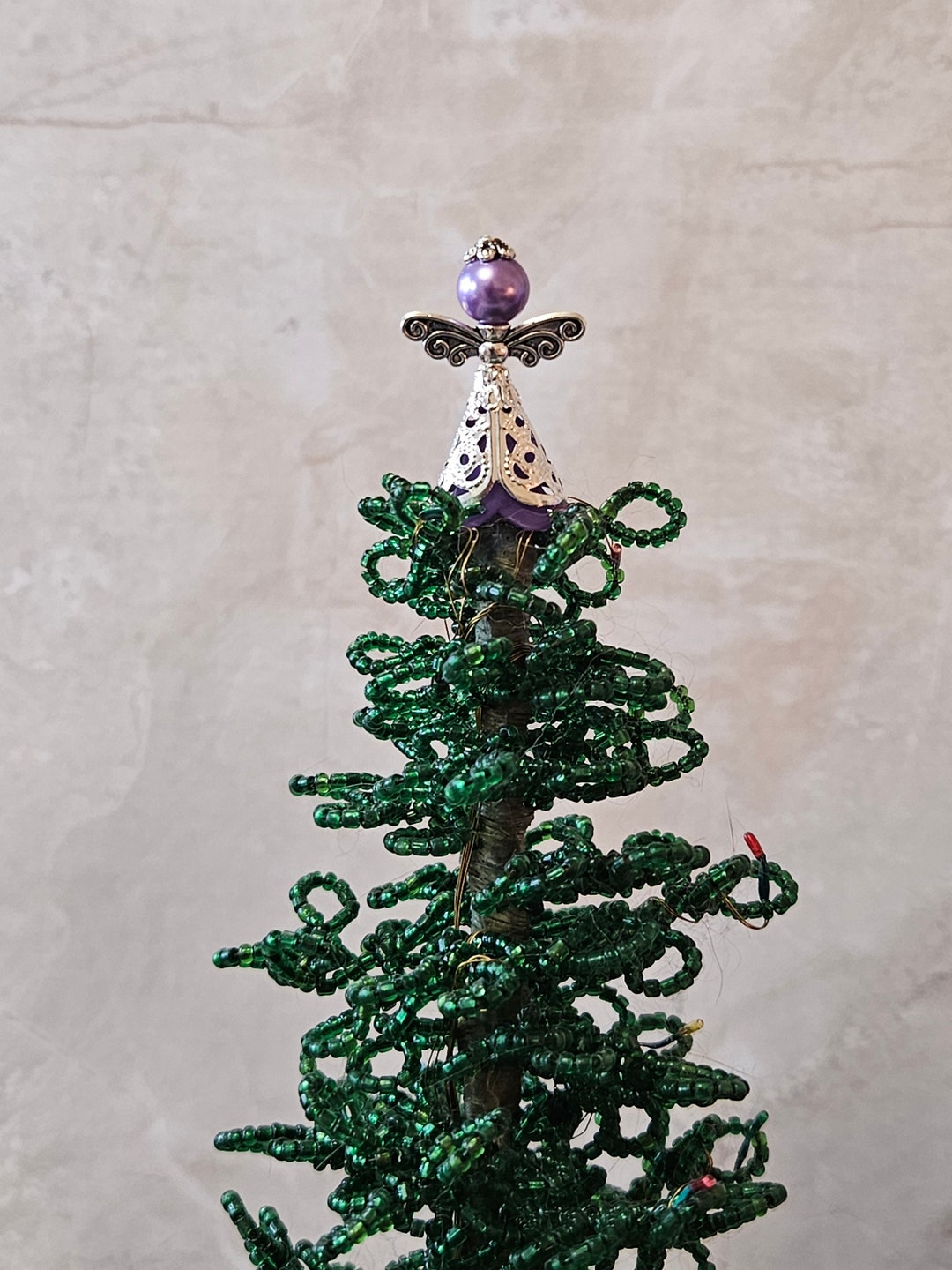 Miniature Angel Tree Topper for Westrim Beaded Miniature Christmas Tree ...