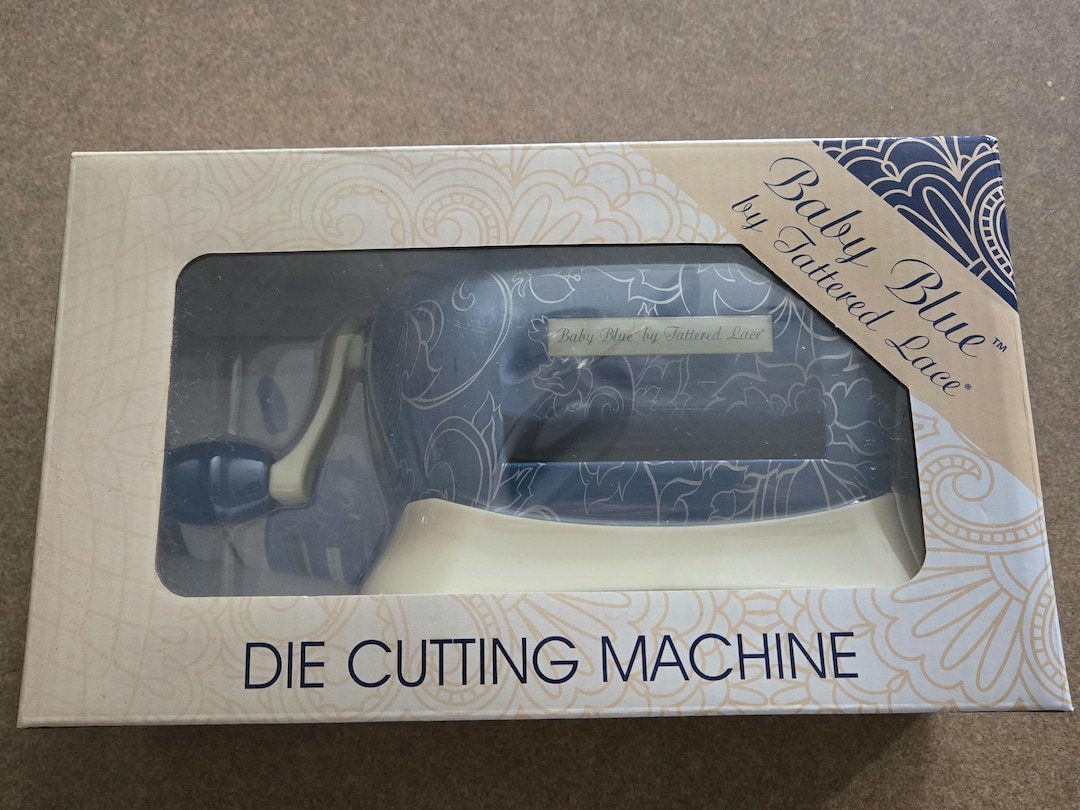 Baby Blue Tattered Lace Mini Die Cutting Embossing Machine With Cutting ...
