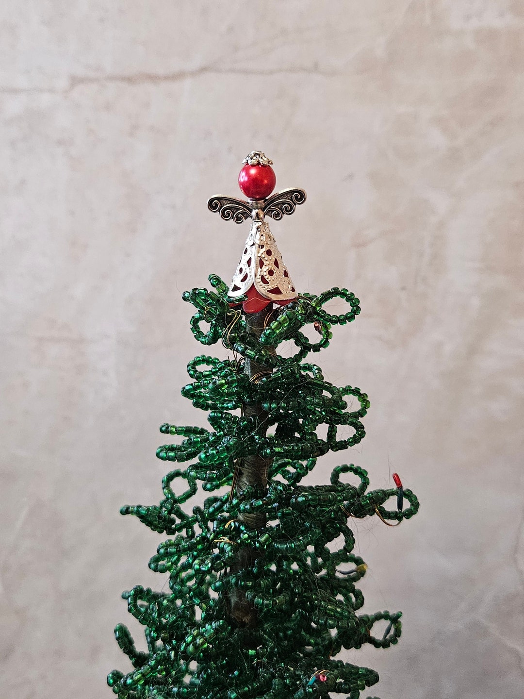Miniature Angel Tree Topper for Westrim Beaded Miniature Christmas Tree ...