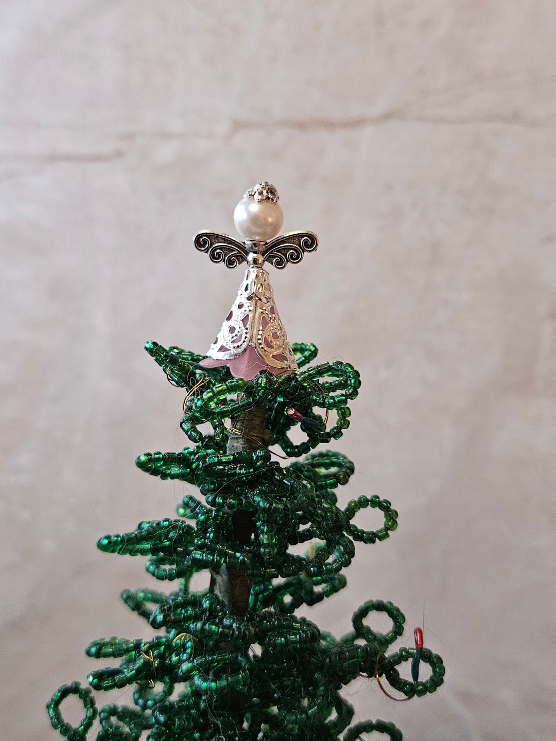 Miniature Angel Tree Topper for Westrim Beaded Miniature Christmas Tree ...