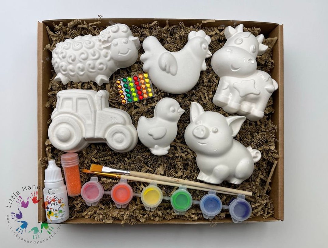 Farm Animals Painting Kit: Kids Craft Gift Box - Etsy